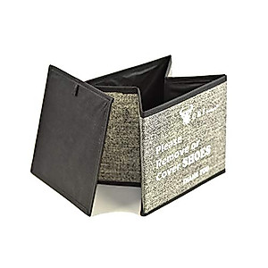 G & F Products Shoe Covers Box, Foldable Collapsible Shoe Covers Holder Bootie Box holds up to 100 Disposable Shoe for Realtors and Open House also works as Foldable Collapsible storage bin 9"x9"x9"