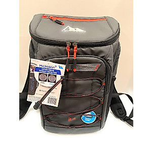 Arctic Zone Backpack Cooler 24 Can + Ice Holder, Black