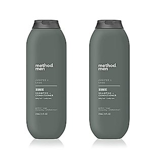 Method Men 2-in-1 Shampoo + Conditioner, Juniper + Sage, 14 oz. (2 Pack)