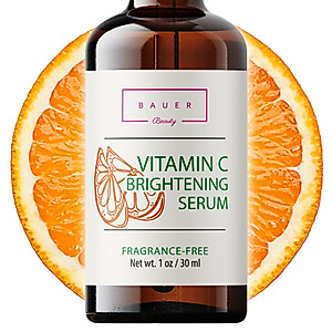 Bauer Beauty Vitamin C Face Serum Improves Skin Brightness, Fine Lines, Anti-Aging Skin Repair, Brighten Dark Spots And Reduce wrinkles