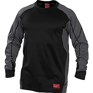 Rawlings Kids' Youth Athletic Fit Pullover, Black, Small