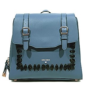 Niko Ineko Women's Medium Backpack Kitty Snout Hardware Teal