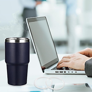 Patelai 30 oz Replacement Rubber Lid Seals Compatible Seals Lid Gaskets for 30 Oz Insulated Stainless Steel Tumblers Compatible with RTIC Atlin, Randomly Shipped in Oval and Round (Black,9 Pieces)