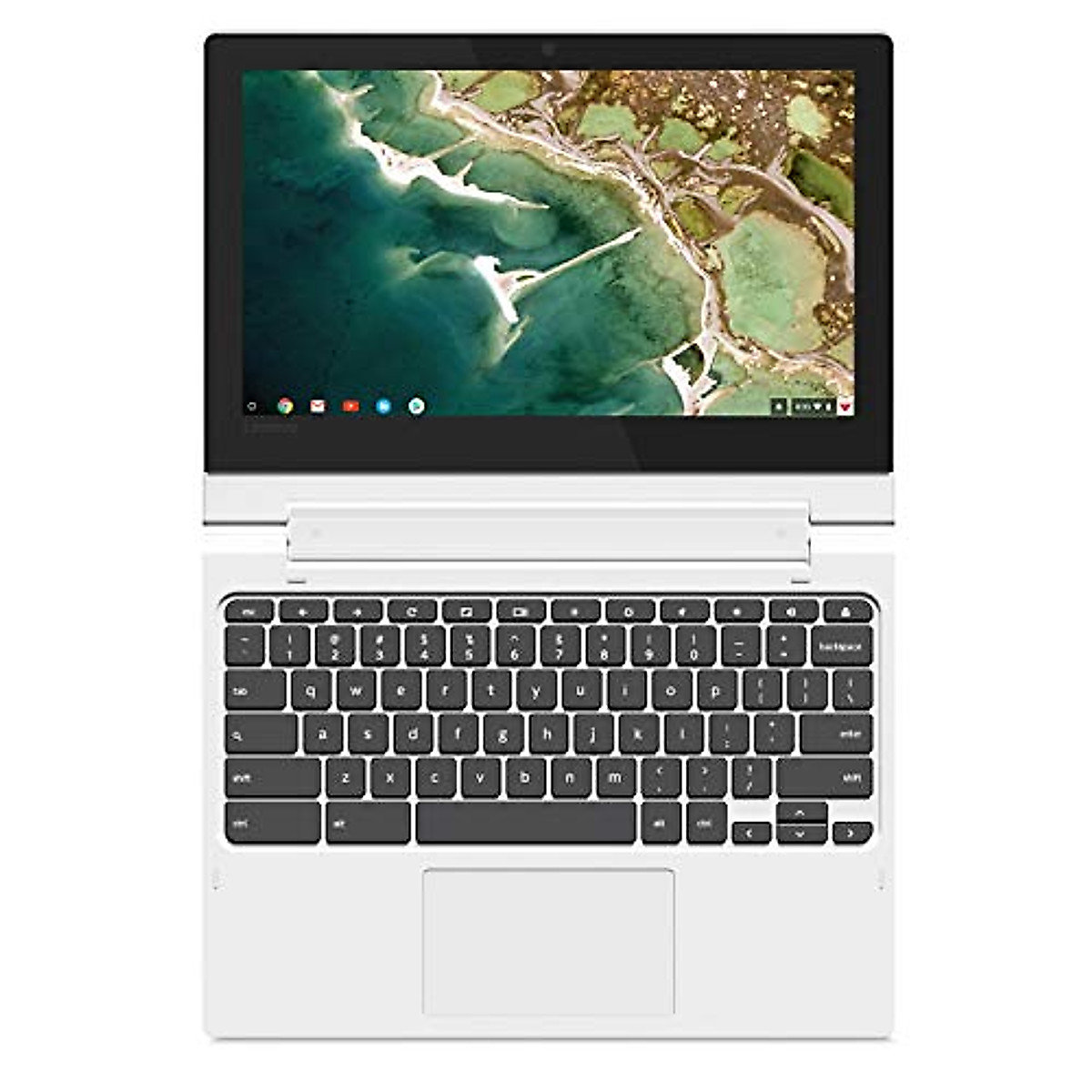 Lenovo Chromebook C330 2-in-1 Convertible Laptop, 11.6" HD Display, MediaTek MT8173C, 4GB RAM, 64GB Storage, Chrome OS, Blizzard White