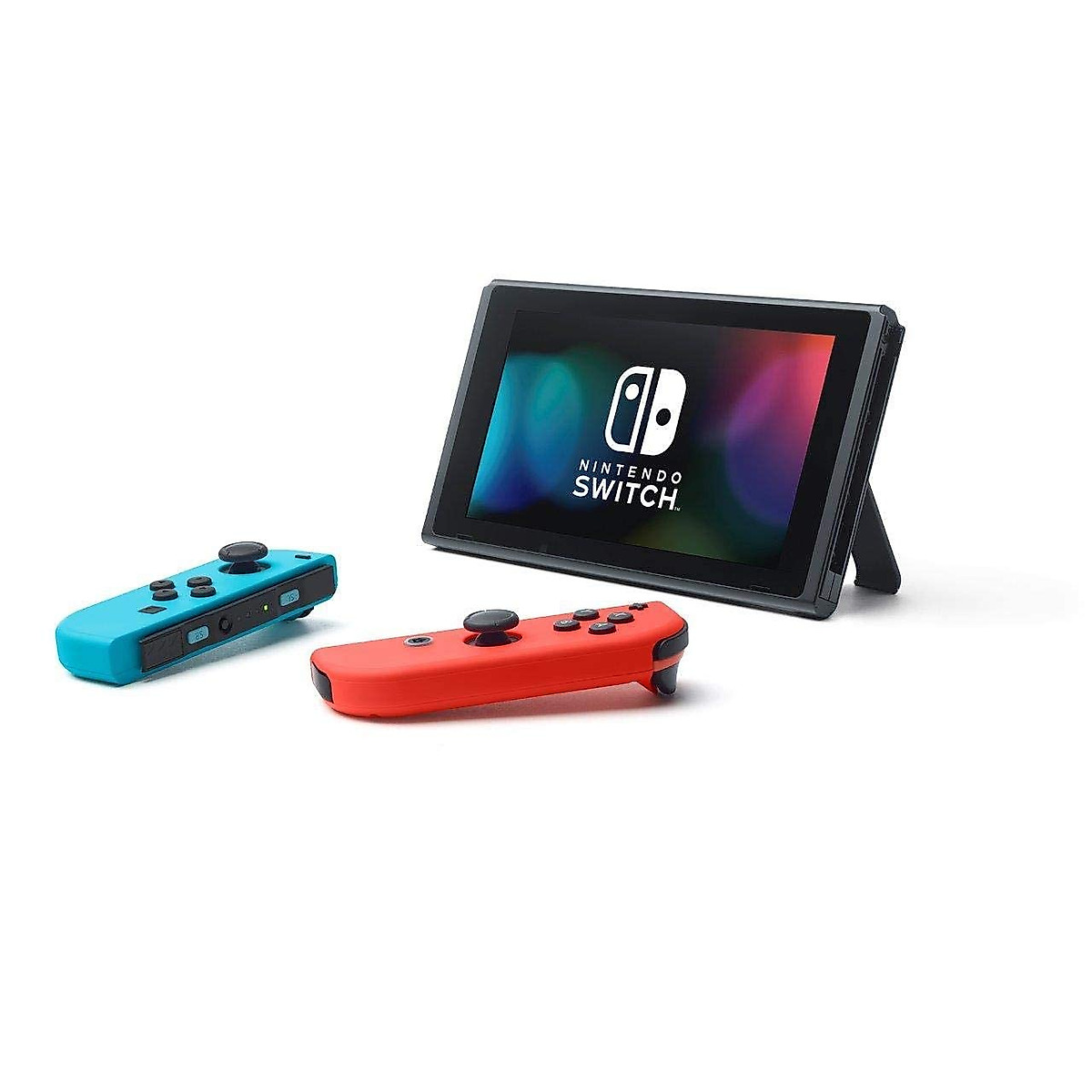 Nintendo Newest Switch 32GB Console with Neon Blue and Neon Red Joy-Con, 6.2" Touchscreen 1280x720 LCD Display, 802.11AC WiFi, Bluetooth 4.1 + MarXsol_12-in-1 Accessories Holiday Bundle