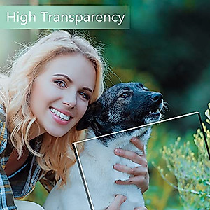 Esheng Clear Acrylic Sheet Cast Plexiglass 12"×12"Square Panel 1/25"(1mm) Thick,Laser Engraved Plastic Sheet,Easy to Cut,With Double-Sided Protective Film for Signs, DIY Display Projects, Craft,2Piece