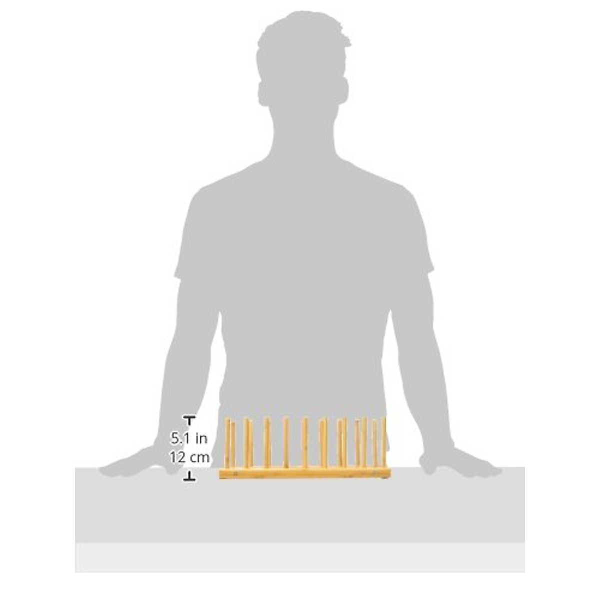 Trademark Innovations Multi-Purpose Bamboo Plate Holder and Pot Lid Organizer (Set of 4)