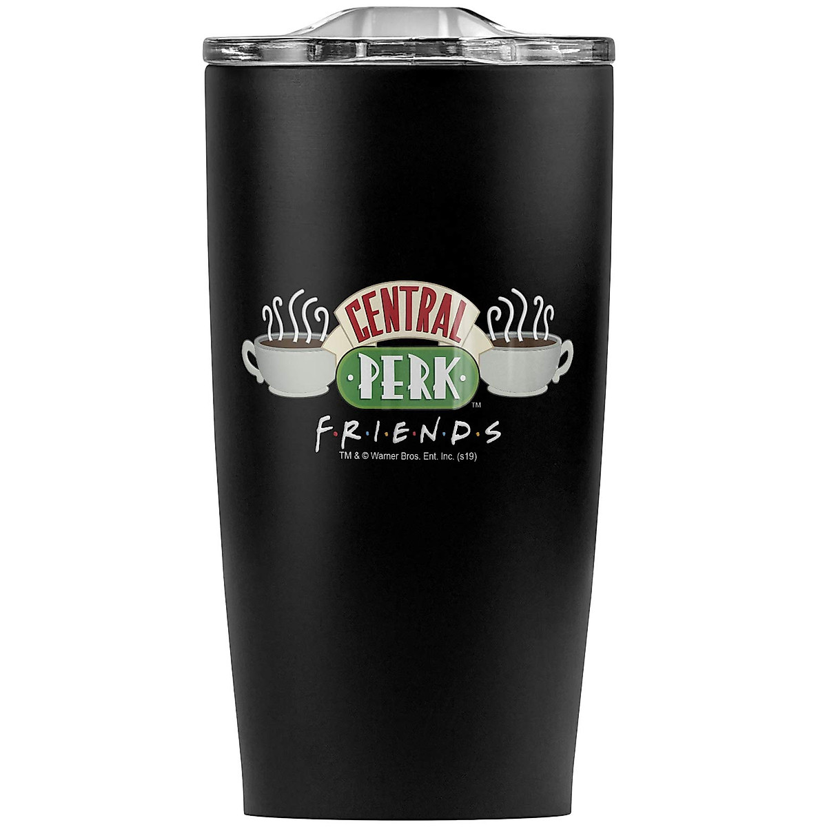 Friends Central Perk Coffee Logo Stainless Steel Tumbler 20 oz Coffee Travel Mug/Cup, Vacuum Insulated & Double Wall with Leakproof Sliding Lid