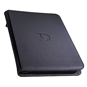 TopDeck 500 Card Ringless Zip Binder Pro - 9-Pocket Pages Side Load Sleeve TCG Storage Portfolio, Compatible with Pokemon, Yu-Gi-Oh, One Piece, MTG, Comic Trading Collectible Cards - Black