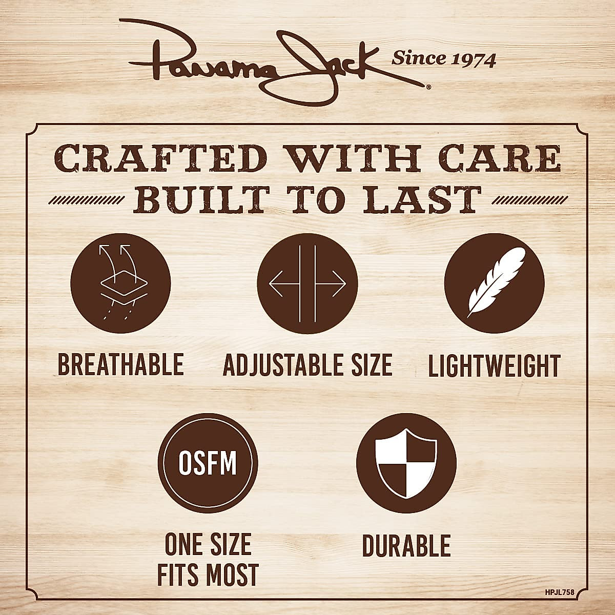 Panama Jack Drifter Sun Hat - Toyo Straw, 3 1/4" Shapeable Brim (Natural)