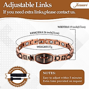 Jecanori Copper Bracelets for Women,Classic Magnetic Copper Bracelet,Valentine's Day Gifts with Sizing Tool(Liberty Series)