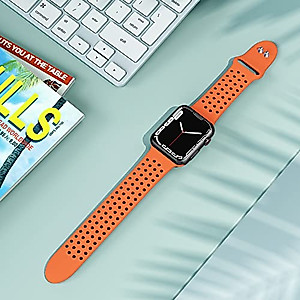 Toutouzhang Sport Bands Compatible with Apple Watch Band 38mm 40mm 41mm 42mm 44mm 45mm 49mm SM ML for WomenMen Waterproof Soft Silicone Replacement Strap Accessories for iWatch Ultra SE Series