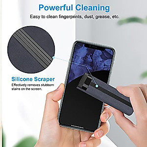 BoYata Screen Cleaner Kit 2PCS, 3-in-1 Touchscreen Mist Cleaner Spray Bottle Tool & Microfiber Cloth, Portable Reusable Fingerprint-Proof Spray Bottle for Phone/Laptop/Tablet/TV/Monitor/Car Screens