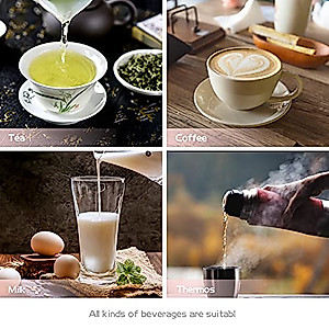 HAOY Coffee Warming Mug, Electric Coffee Warmer for Desk Use Beverage Cup Candle Wax Heater Plate Touch Control Cups Mug Hot Thermostat Heating Coffee, Beverage, Milk, Tea and Hot（Gold）