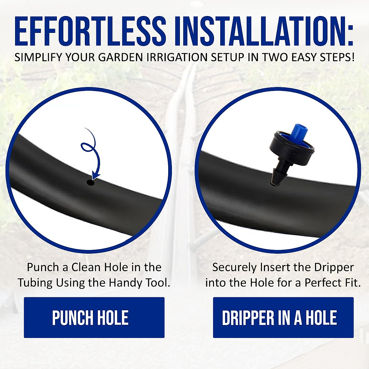 DripRack WHERE EVERY DROP MATTERS... Pressure Compensating Drippers (Pack of 100) - 2L/h Flow Rate by- Ideal for Home Gardens, Orchards, and Greenhouses