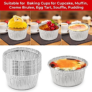 Pack of 100 Ramekins, American-Made 4 oz Aluminum Foil Utility Cups - Perfect for Baking, Cooking, and Serving
