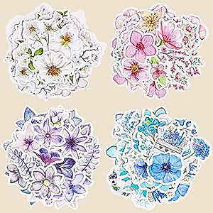 Knaid Flower Stickers Set (360 Pieces) Decorative Assorted Floral Sticker for Scrapbooking Planner Bullet Journals Supplies
