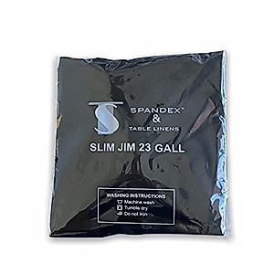 Spandex & Table Linens Slim Jim Stretch Spandex Trash Can Cover, 23 Gallons Black