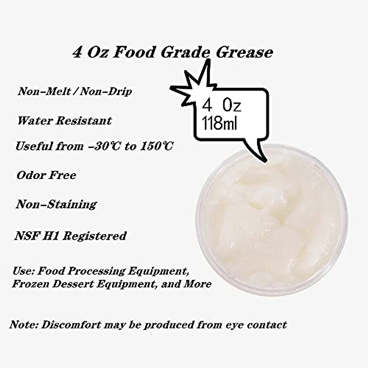 4 Oz Food Grade Grease for kitchen Aid Stand Mixer - by Huthbrother, Universally for kitchen Stand Mixer, Mixer Gear Attachments, Include Gasket 9709511 4162324 With Spatula, NSF-H1 Accredited.