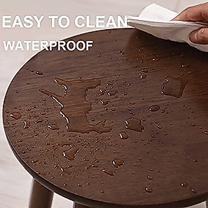 Natural and Co. Wooden Stool Round Step Stool 10 Inch Plant Stands Detachable Legs Vanity Stool Bench, 12X12X10 inch, tongjiao303026