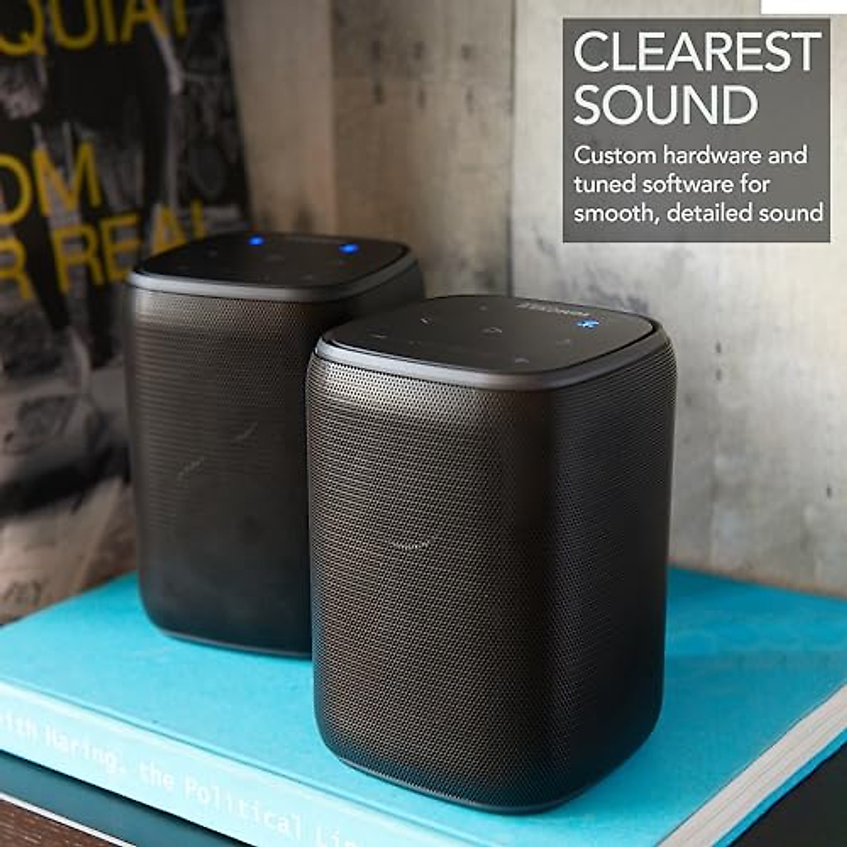 Rocksteady Stadium Portable Bluetooth Speakers - Up to 100 Foot Range - Up to 30 Hour Battery Life | 2 Speakers