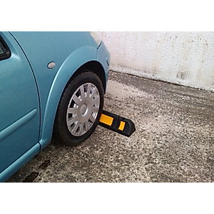 Parking Stopper for Garage Floor, Blocks Car Wheels as Parking Aid and Stops the Tires, acting as Rubber Parking Curbs that Protect Vehicle Bumpers and Garage Walls, 23.6"x4.7"x3.9" (Pack of 2)