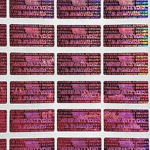 1000 Hologram Seal Pink Tamper Evident Labels Stickers 15 mm x 30 mm-(Pink)