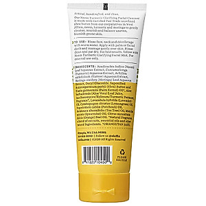 Alaffia Neem Turmeric Clarifying Facial Cleanser - Gently Cleanses Skin, Helps Reduce Acne with Fair Trade Shea Butter, Moringa, and Aloe Vera, Neem, Natural Mint, 3.4 fl oz Tube
