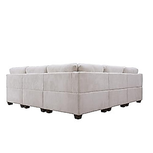 Legend Vansen 9PCS Corduroy Flexible Combination Sectional Sofa Couch
