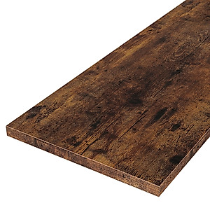 Yusong Geometric Bookcase, Bookshelf 6-Tier S Shaped Book Shelves for Bedroom, Modern Wood Decorative Display Shelf Tall Book Case for Home Office, Rustic Brown