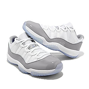 Jordan Mens Air 11 Low AV2187 140 Cement Grey - Size 10.5, White/University Blue/Cement Grey