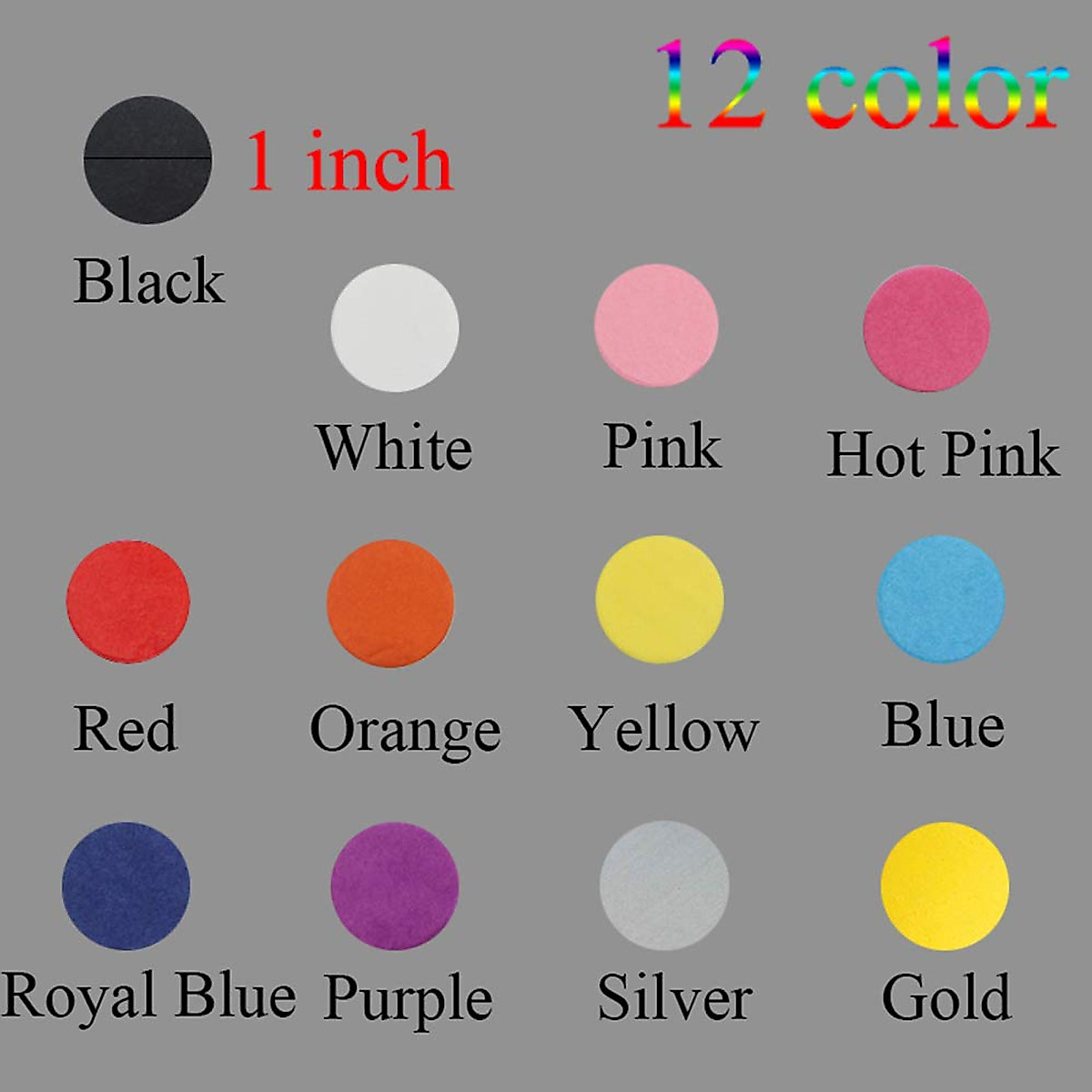 Black Confetti 1 inch Biodegradable Confetti Filled Balloons or Table Party Decoration 5000 pcs