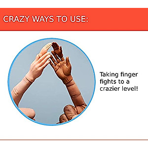 5pcs Finger Hands Puppet & 5pcs Mini Finger Hand Puppet for Finger Hand Puppets| Soft Vinyl Little Finger Puppet Party Favors Novelty Gag Toys Practical JokeToy | Assorted Tones (Black, Tan or White)