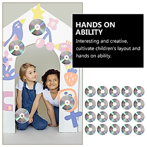 50pcs Hand Decorated Discs Decorative DIY Discs Bird Cd Discs DIY Cd Discs Adornment DIY Discarded Cd Discs Handmade Cd Discs Cd Discs for Home Shop Home DIY Discs