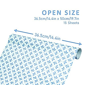 LA BELLEFÉE Linen Scented Drawer Liners 15 Sheets, Dresser Drawer Liner Drawer Paper Liner Gift for Women, Drawer Liners for Dresser, Shelf, Cabinet, Bathroom, Closet, Shoe Chest