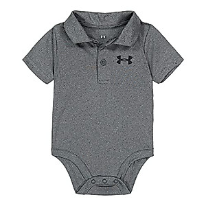 Under Armour Polo Bodysuit, Collared Onesie with Logo, Loose Fit & Button Closure