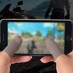 XJXJ 10Pcs Gaming Finger Sleeve Touchscreen Finger Cover Elastic Mobile Game Controller Finger Cot Anti Sweat Breath. compression gloves for men