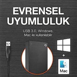 Seagate One Touch, 5TB, Portable External Hard Drive, PC Notebook & Mac USB 3.0, Space Grey, 1 Year Mylio Create, 4 mo Adobe CC Photography, Amazon Excl. (STKB5000405)
