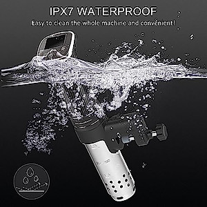 KitchenBoss Sous Vide Cooker Machine: Ultra Quiet 1100 Watts Accurate Cooker with Color LCD Recipes IPX7 Waterproof Immersion Circulator Cooking Machine Include Cookbook, Carbon Fiber Pattern