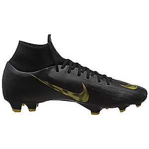 NIKE Men's Footbal Shoes, Black Black MTLC Vivid Gold 077, 9.5