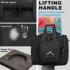 Himal Bowling Ball Bag for Single Sphere - Bowling Ball Tote Bowler's Bag with Padded Sphere Holder - Fits Bowler's Shoes Up to Mens Size 14