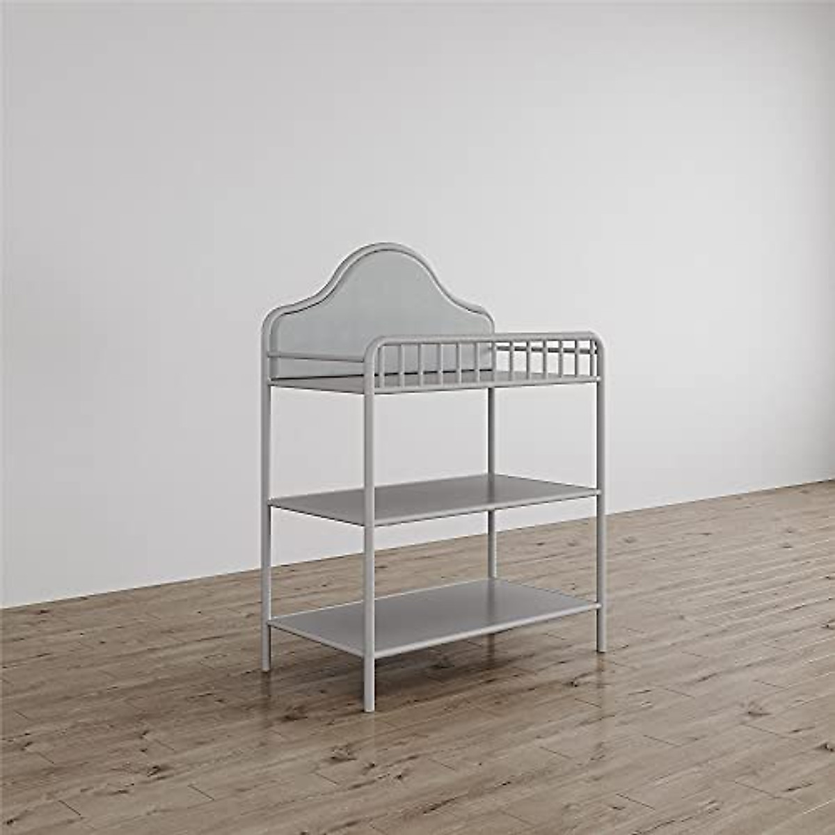 Little Seeds Piper Upholstered Metal Changing Table, Nursery Furniture, Dove Gray