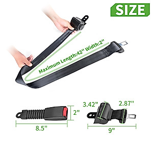 10L0L 4PCS Universal Retractable Golf Cart Seat Belt Kit for EZGO, Yamaha, Club Car, etc. Fits Front Rear Seat