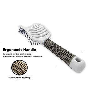 Curved Vented Hair Brush,Vent Brush, Styling for Thick Long Hair, Detangling Massage Brush for Women or Men, Fast Drying Blow Dryer Brush Wet/Dry