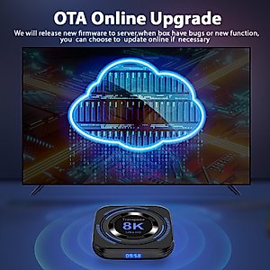 Android TV Box 12.0 4GB RAM 32GB ROM Support 8K 6K Dual-WiFi 2.4G 5.8G Android Box H618 Chipset with HDR10 BT5.0 USB 2.0 3D Ethernet with Mini Backlit Keyboard