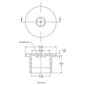Caplugs ZPN8Q1 Plastic Push-On NPT Cap to Cap Thread Size 1/2" PN-8, PE-LD, to Cap Thread Size 1/2", Red (Pack of 50)