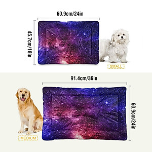 YETTASBIN Cgalaxy Crate Pet Bed, Portable Washable Dog Cat Mat, Soft Comfortable Pet Mattress with Non-Slip Bottom for Dogs Cats Sleeping, 36 x 24 Inch