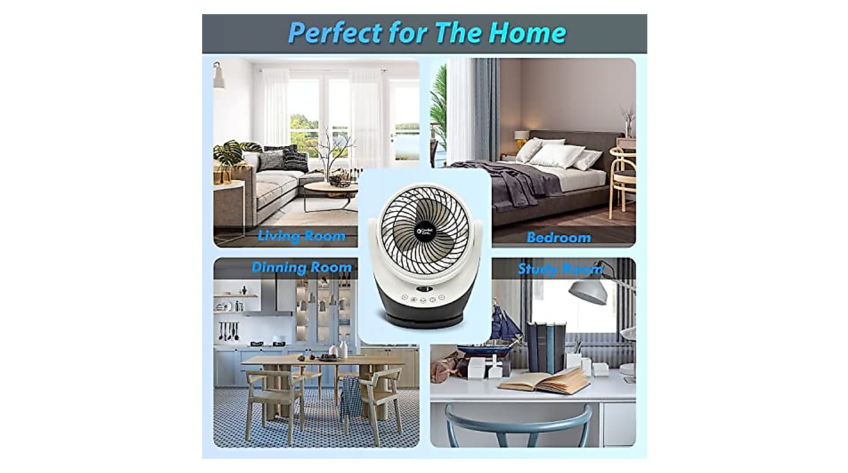 Comfort Zone 8" Oscillating Fan - Remote Control & Timer