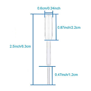 200Pcs 0.2ML Clear Disposable Plastic Transfer Pipettes, Mini Eye Droppers, Suitable for Science Laboratory, Essential Oils Pipettes Makeup Tool