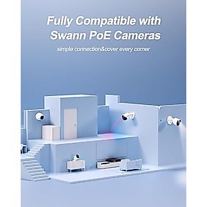 Swann 4K 16Channel Security Camera System NVR Recorder: nvr-8580 Security PoE NVR Box with 2TB HDD,24/7 Continuous Recording,Work with Swann IP 12MP/4K/5MP/4MP HD Cameras, SRNVR-168580H
